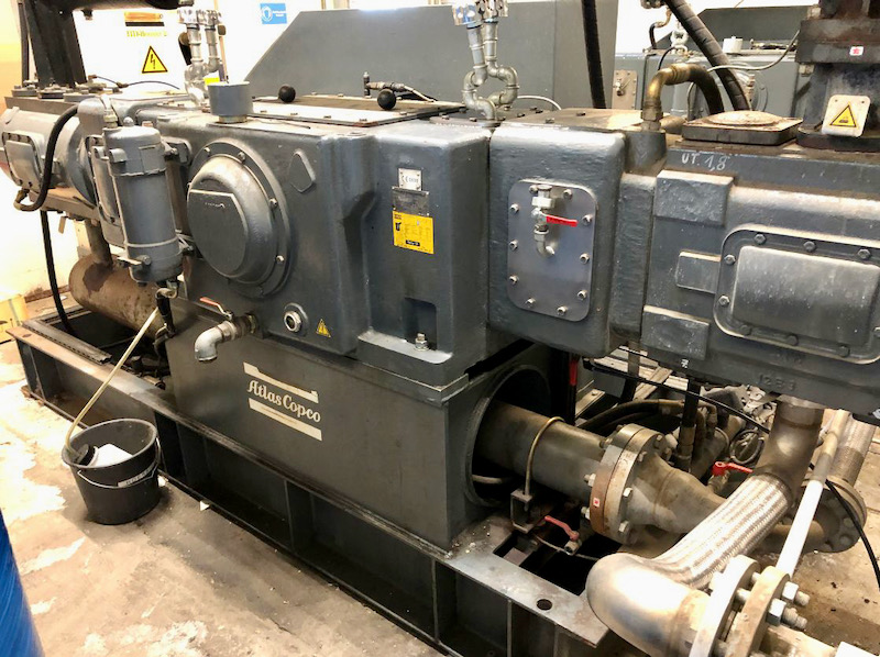 Atlas Copco D46 Booster Compressor + ZR250 screw compressor for sale